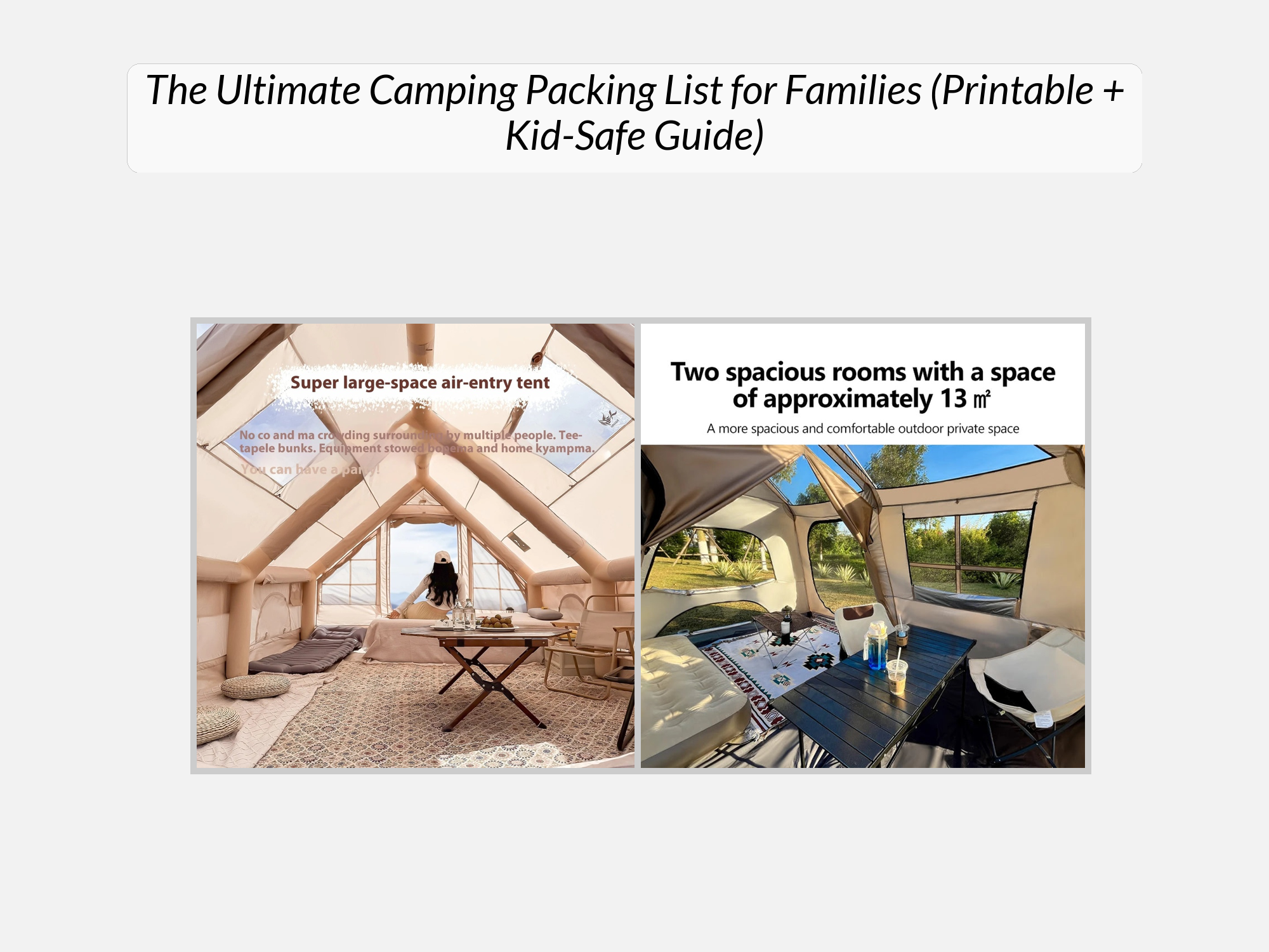 Camping Packing List for Families (Printable + Guide) – KentDO™ Active